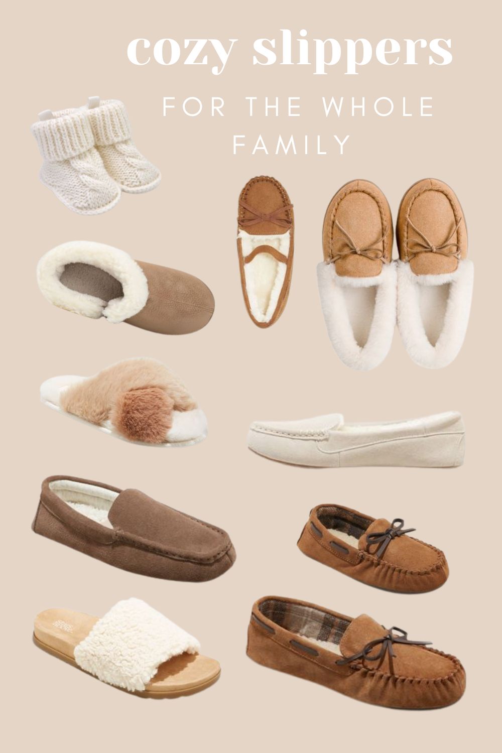 cozy slippers for the whole family